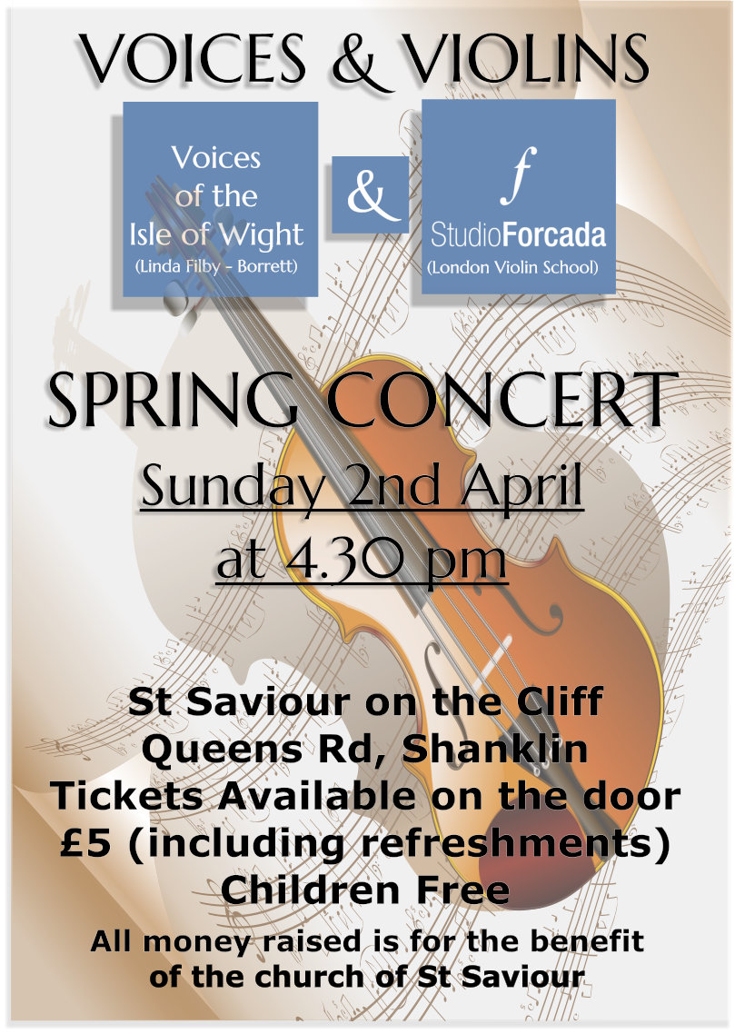 VOICES AND VIOLINS CONCERT IN AID OF SHANKLIN CHURCH - Isle of Wight ...