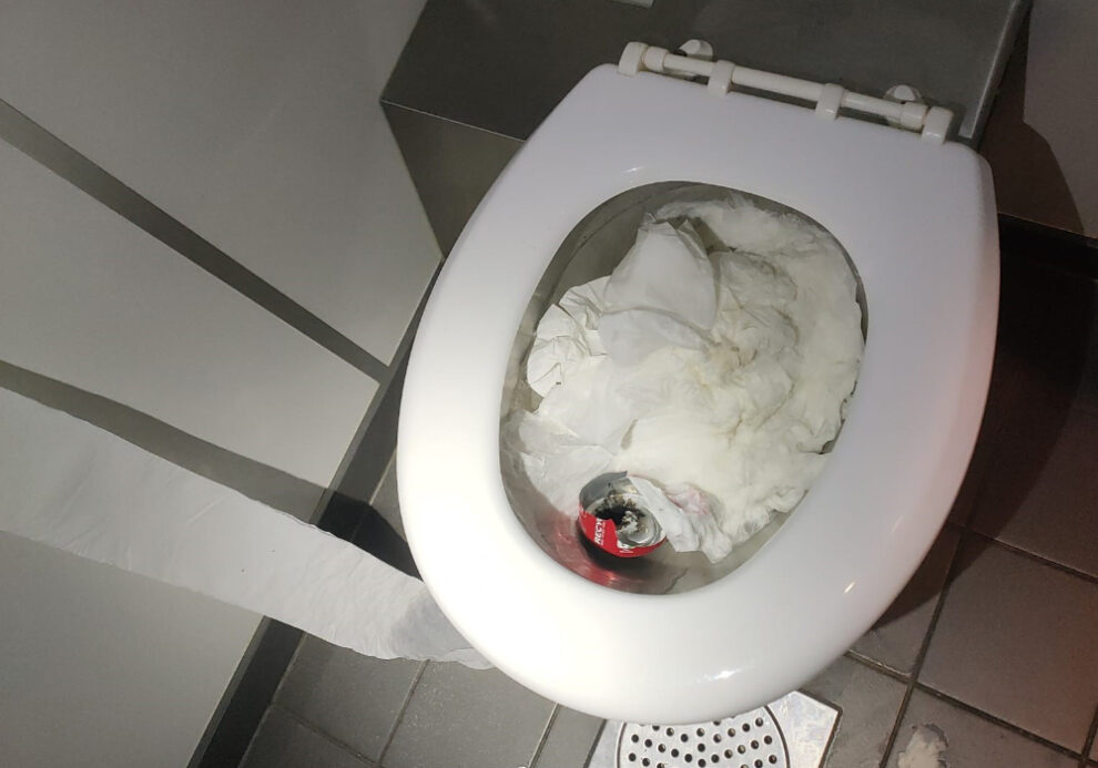 NEWPORT SEES INCREASE IN TOILET VANDALISM WITH FIRES, GRAFFITI AND ...