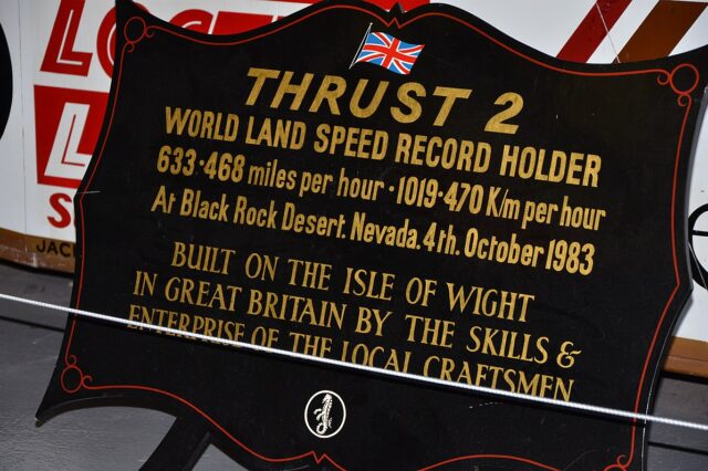 WORLD LAND SPEED RECORD BREAKER THRUST2 WAS CREATED ON THE ISLAND ...