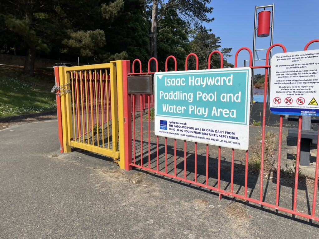 NO SPLASHING TO BE DONE THIS SUMMER AS RYDE SPLASH PARK STILL CLOSED ...