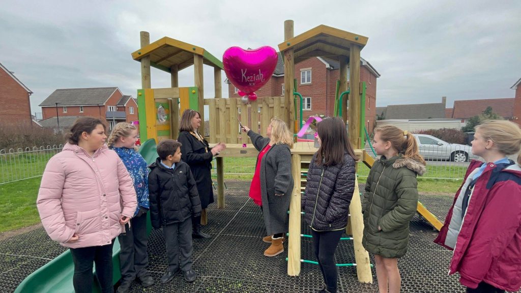 RIBBON CUT AS PLAYGROUND IN MEMORY OF EAST COWES' KEZIAH IS COMPLETED ...
