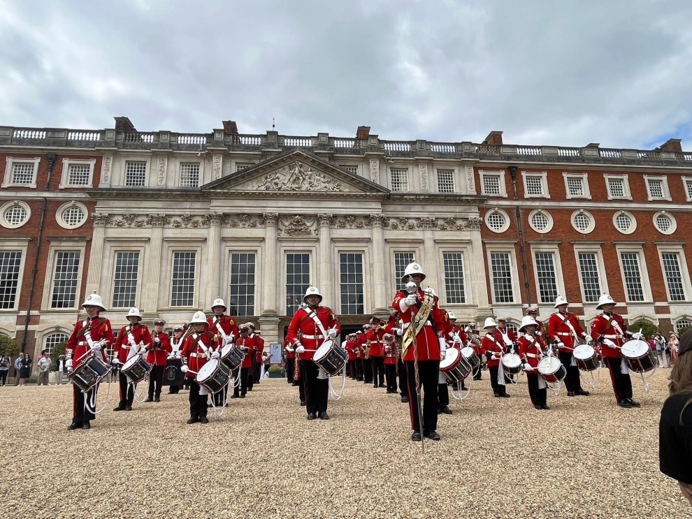 MEDINA MARCHING BAND PERFORM AT HAMPTON COURT PALACE FOR LONDON BAND ...