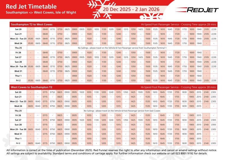 TIS’ THE SEASON! RED FUNNEL’S CHRISTMAS DAY SAILINGS CONFIRMED FOR 2025 ...