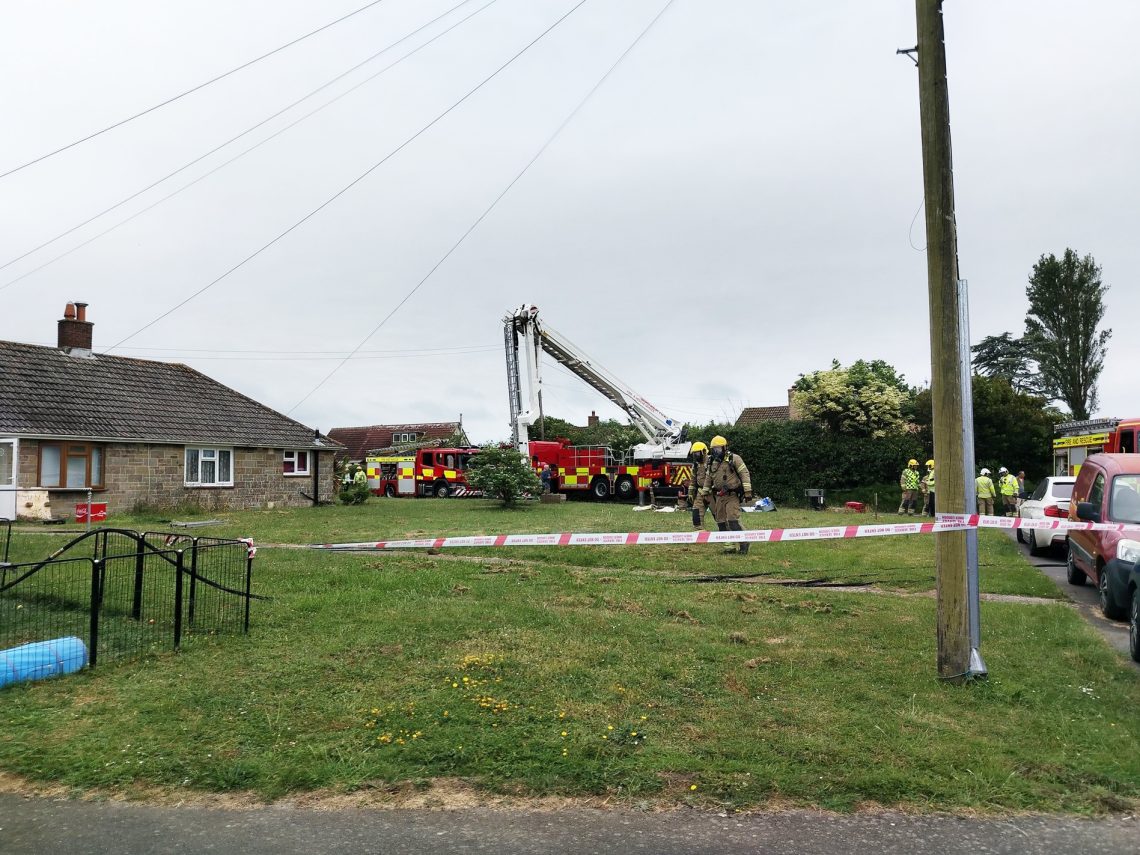 FIREFIGHTERS FROM ACROSS THE ISLAND TACKLING BUNGALOW FIRE IN NEWBRIDGE ...