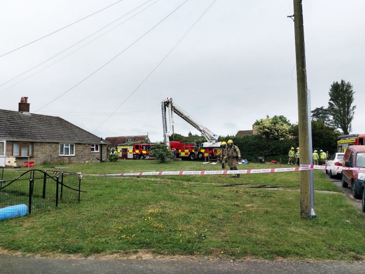 FIREFIGHTERS FROM ACROSS THE ISLAND TACKLING BUNGALOW FIRE IN NEWBRIDGE ...